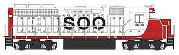 Bachmann 66304 HO Scale EMD GP40 w/Sound & DCC -- Soo Line #4603 (white, red, black) - Alpine ...