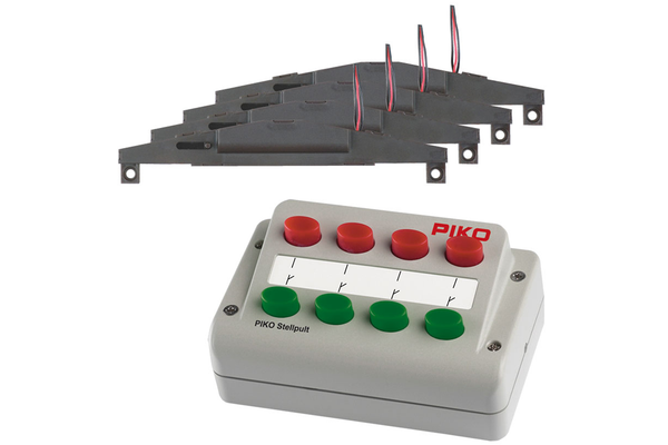 PIKO 55392 HO Scale 4 Switch Machines w/Control Panel - Black Forest ...