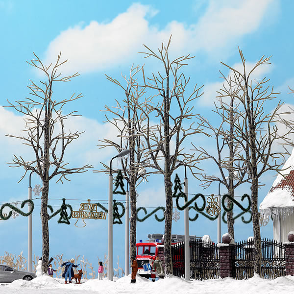 Busch 6158 HO Scale Winter Trees -- 6-1/2" 16.5cm pkg(4) - Black Forest ...