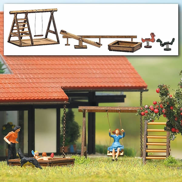 Busch 1485 HO Scale Playground Equipment - Black Forest® Hobby Supply ...