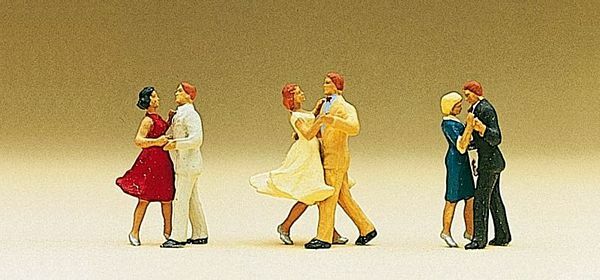 Preiser 10120 HO Scale Couples Dancing -- 3 Couples - Black Forest ...