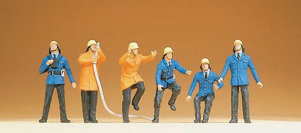 Preiser 14200 HO Scale Firemen -- Set #1 pkg(6) - Black Forest® Hobby ...