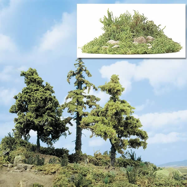 Busch 7350 A Scale Natural Moss for Bushes -- 2.5 oz 70g - Black Forest ...