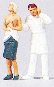 Preiser 28058 HO Dr & Woman Patient w/Top Off - Black Forest® Hobby ...