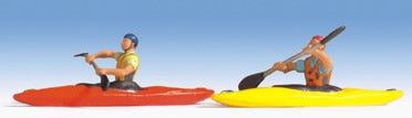 Noch 37809 N Scale Kayaks w/Kayakers - Assembled -- pkg(2) - Black ...