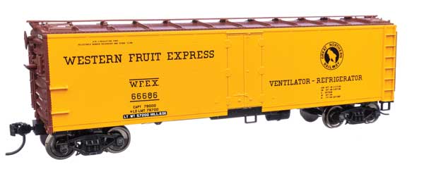 Walthers Mainline 910-41422 HO Scale 40' Steel Reefer RTR WFEX #66686 ...