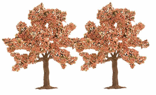 Busch 6623 N Scale Trees Deciduous -- Blooming 1-3/4" 4.5cm Tall ...