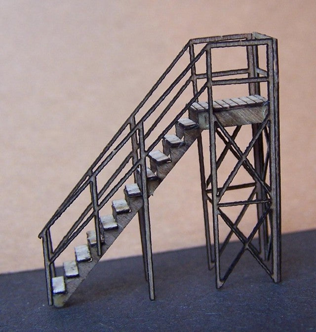 RS Laser Kits 3509 N Stairs W/Handrail - Alpine Railworks