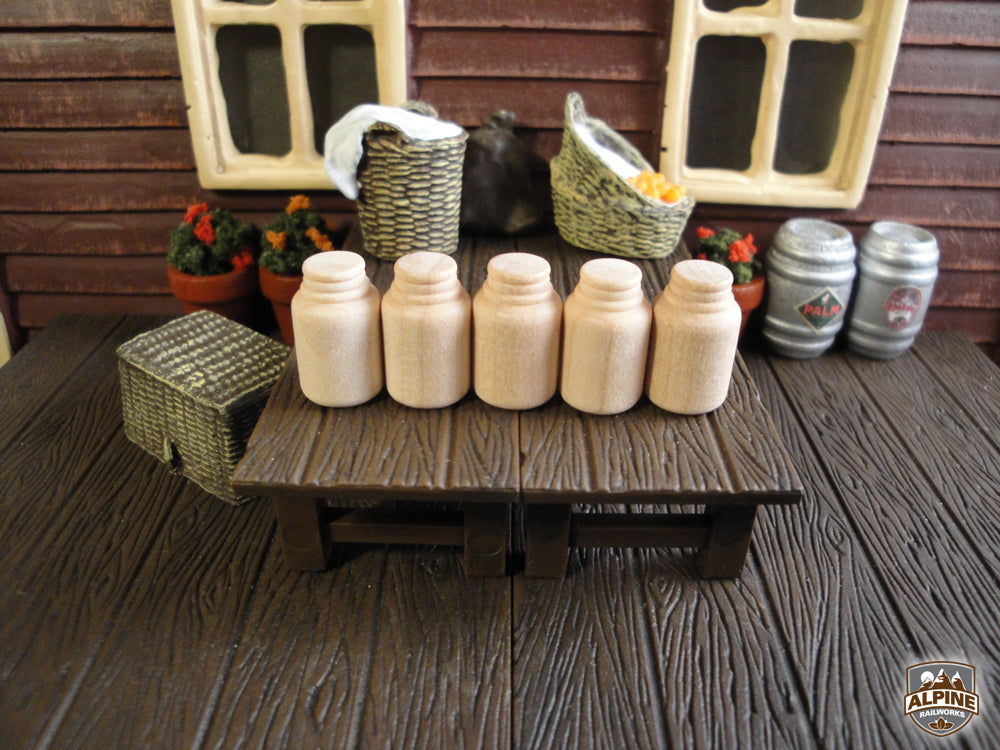 Alpine Railworks 1048 G Scale Unpainted Mason Jars (4) - Alpine Railworks