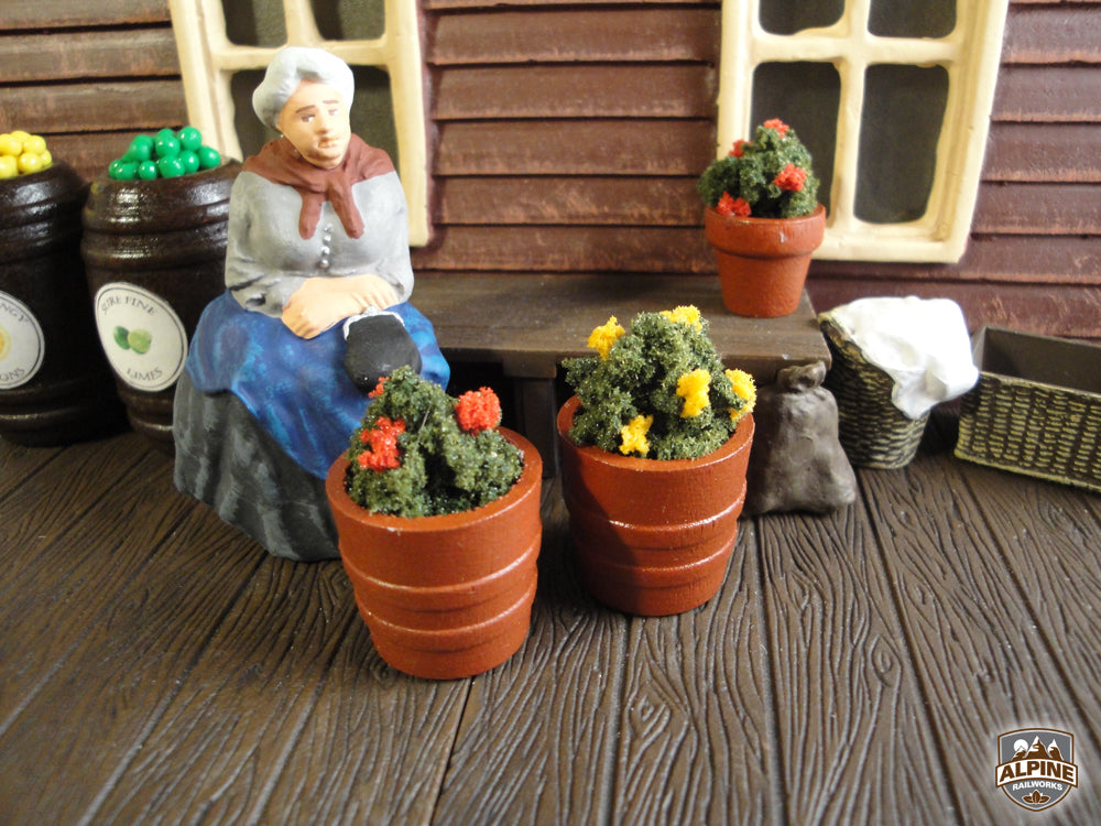 Alpine Railworks 1051 G Scale Red Flower Buckets (2) - Alpine Railworks