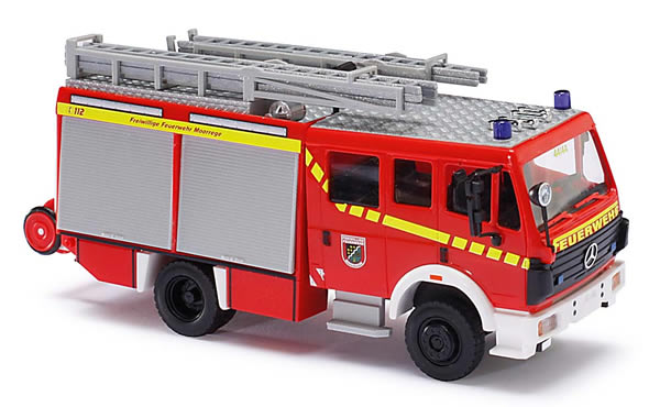 Busch 43805 HO Scale 1994 Mercedes-Benz MK94 1224 Fire Tanker Truck w ...