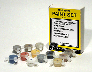 Woodland Scenics 125 All Scale Mini-Scene(TM) Paint Set -- 12 Nontoxic ...
