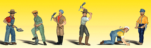 Woodland Scenics 2148 N Scale Track Workers - Scenic Accents(R) -- pkg ...