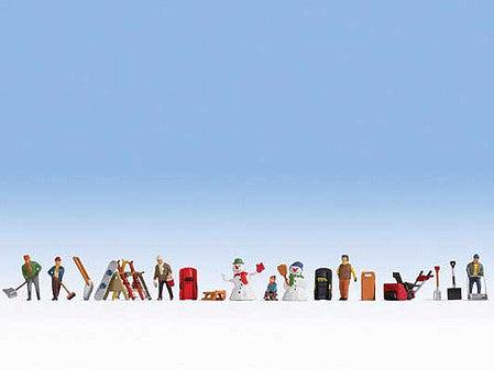 Noch 16220 HO Scale Winter's Day -- 6 Figures, Winter Accessories ...