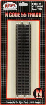 Atlas Model Railroad 2002 N Scale Code 55 Straight Track - Nickel ...
