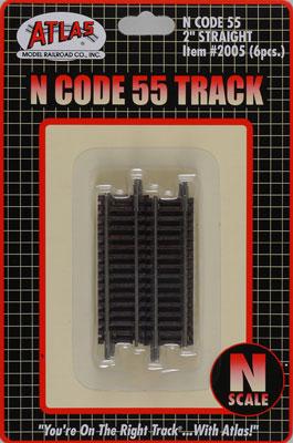 Atlas Model Railroad 2005 N Scale Code 55 Track w/Nickel-Silver Rail ...