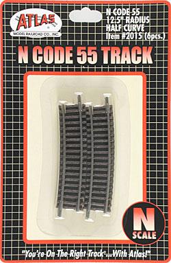 Atlas Model Railroad 2015 N Scale Code 55 Track w/Nickel-Silver Rail ...