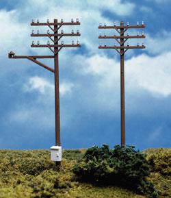 Atlas Model Railroad 775 HO Scale Telephone Poles -- pkg(12) - Alpine ...