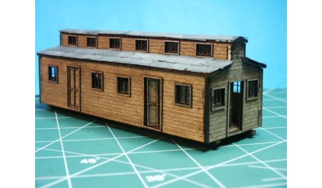 RS Laser Kits 2019 Ho Logging Bunk House Car - Alpine Railworks