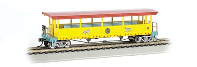Bachmann 16602 HO Scale Open-Sided Excursion Car w/Seats - Ready to Run ...