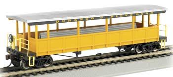 Bachmann 17432 HO Scale Open-Sided Excursion Car with Seats - Ready-to ...