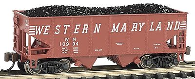 Bachmann 19552 N Scale USRA 55-Ton 2-Bay Open Hopper w/Load - Ready to ...