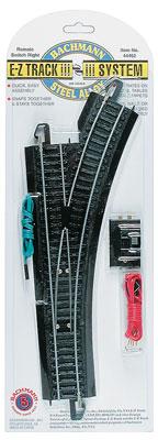 Bachmann 44462 HO Scale Remote-Control Turnout with Steel Rail - E-Z ...