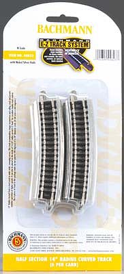 Bachmann 44823 N Scale Curved Track w/Nickel Silver Rail & Gray Roadbed ...