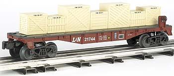 Bachmann 47555 O Scale 40' Flatcar w/Crate Load - 3-Rail - Ready to Run ...
