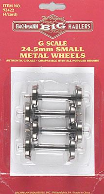 Bachmann 92422 G Scale Metal Wheel Set -- Small - 1" 24.5mm pkg(4 ...