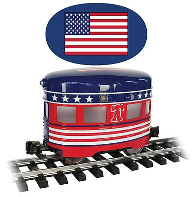Bachmann 96278 G Scale Eggliner - Standard DC -- Independence Day (red ...