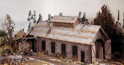 Campbell Scale Models 389 HO Scale Windy Gulch Engine House -- 3 x 12 ...