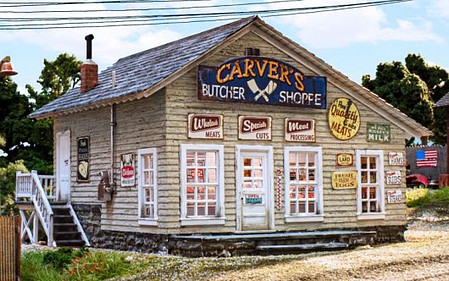 Woodland Scenics 5872 O Scale Carver's Butcher Shoppe - Built-&-Ready(R ...
