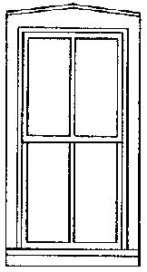 Grandt Line 3720 O Scale Double-Hung Windows -- Four-Pane, Scale 33 x ...