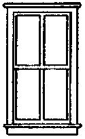 Grandt Line 5215 HO Scale Windows -- Double, 4-Pane, Scale 30 x 62" 76. ...
