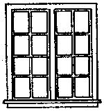 Grandt Line 5222 HO Scale Windows -- Double, 16-Pane, Scale 59 x 64 ...