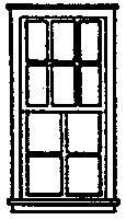 Grandt Line 5233 HO Scale Windows -- Double-Hung - Scale 32 x 70" 81.3 ...