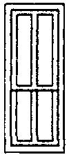 Grandt Line 5250 HO Scale Windows -- Double-Hung, 4-Pane pkg(8 ...