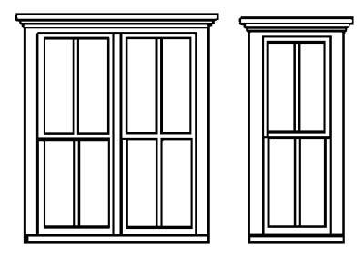 Grandt Line 5264 HO Scale Window -- 4-Pane Single, 8-Pane Double pkg(2 ...