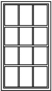 Grandt Line 5276 HO Scale Masonry Windows pkg(8) -- 6-Over-6, Scale 36 ...