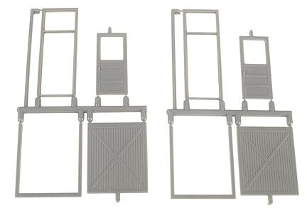 Grandt Line 5301 HO Scale Paneled Door Set w/Transom & Crossbraced Door ...