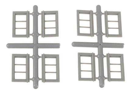 Grandt Line 5303 HO Scale Window -- Horizontal, 3-Pane - Alpine Railworks