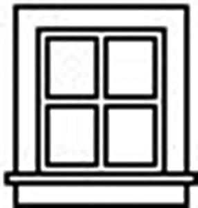 Grandt Line 5305 HO Scale Window Attic 4-Pane -- 27" x 30" - Alpine ...