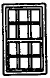 Grandt Line 8004 N Scale Windows -- Double-Hung, 12-Pane - Scale 5 x 8 ...