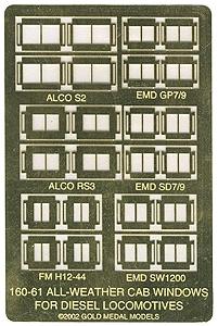 Gold Medal Models 16061 N Scale All-Weather Diesel Loco Cab Windows ...