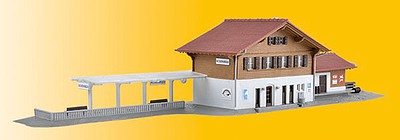 Kibri 37410 N Scale Schonried Train Station -- Kit - 12 x 2-9/16 x 2-7/ ...