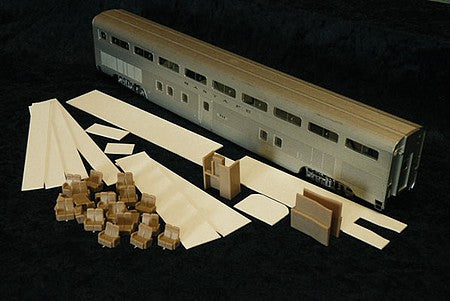 Palace Car Co 9617 HO Scale Budd Hi-Level Car Interior - Kit -- Fits ...