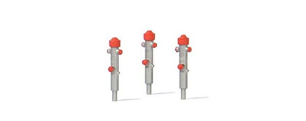 Preiser 17715 HO Scale Fire Hydrants -- Silver pkg(3) - Black Forest ...