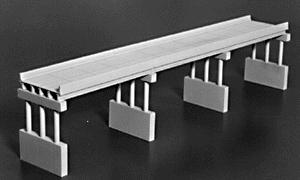 Rix Products 113 HO Scale Modern Highway Overpass -- Kit - 150' Scale w ...