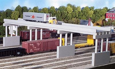 Rix Products 163 N Scale Modern Highway Overpass with 4 Piers -- Deck ...